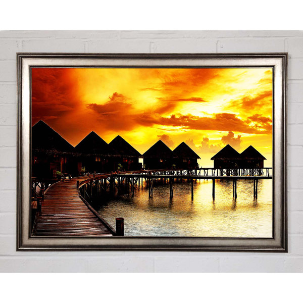 Haus am Meer The Boardwalk Lovers Retreat Gerahmter Druck | Wayfair.de